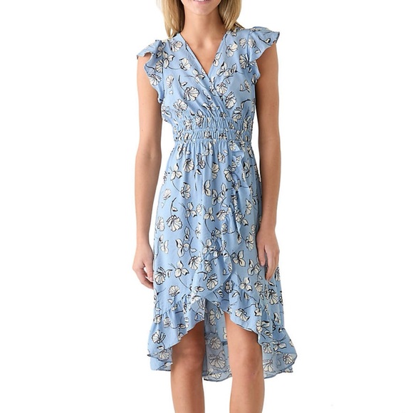 june & hudson | Dresses | June Hudson Light Blue Floral Dress | Poshmark